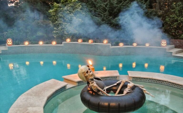 8 Super Scary Pool Party Decorations Ideas For Halloween 2024! - Live ...